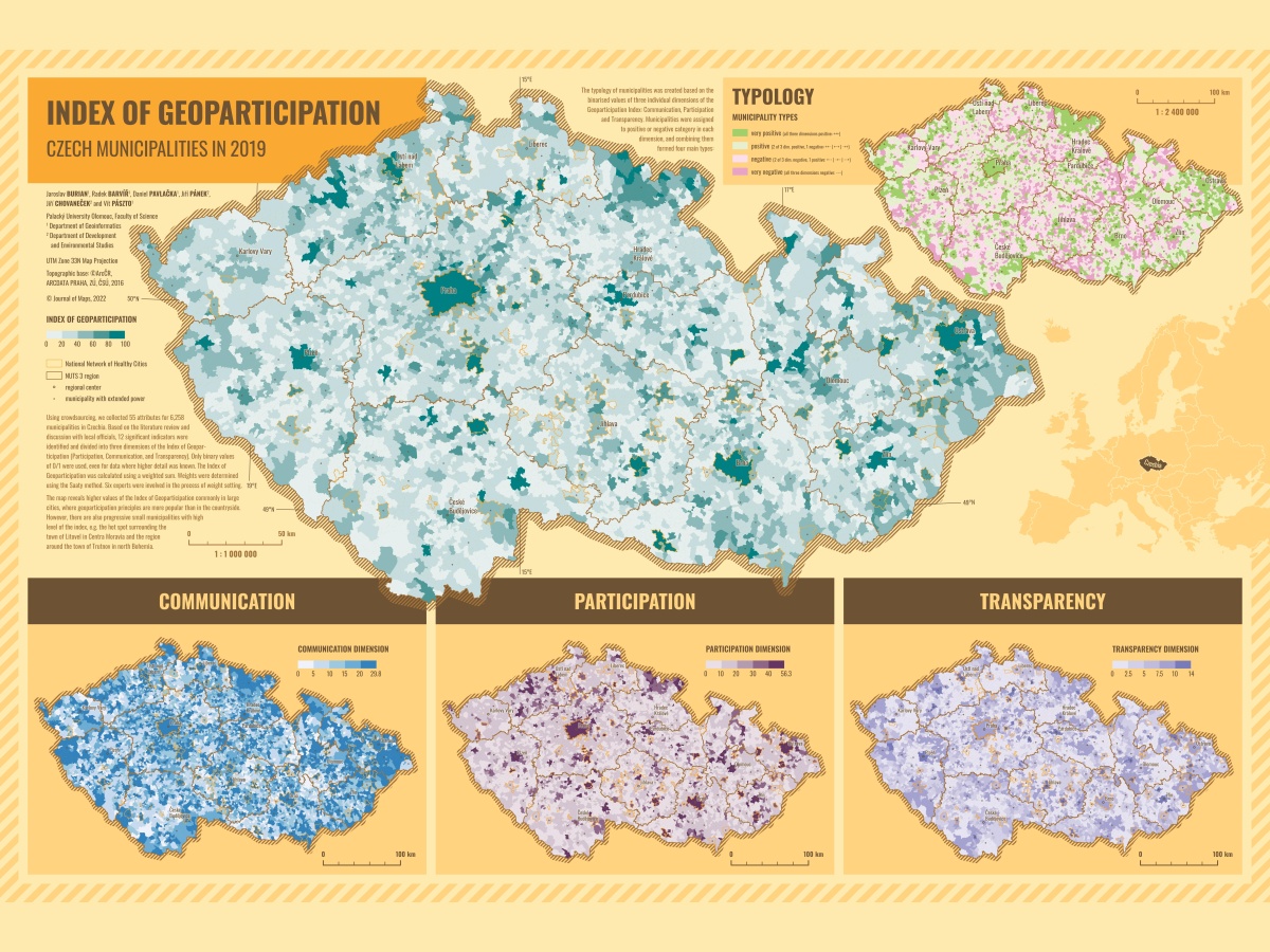 V soutěži Best Map Award uspěly tři české mapy z přírodovědecké fakulty ...