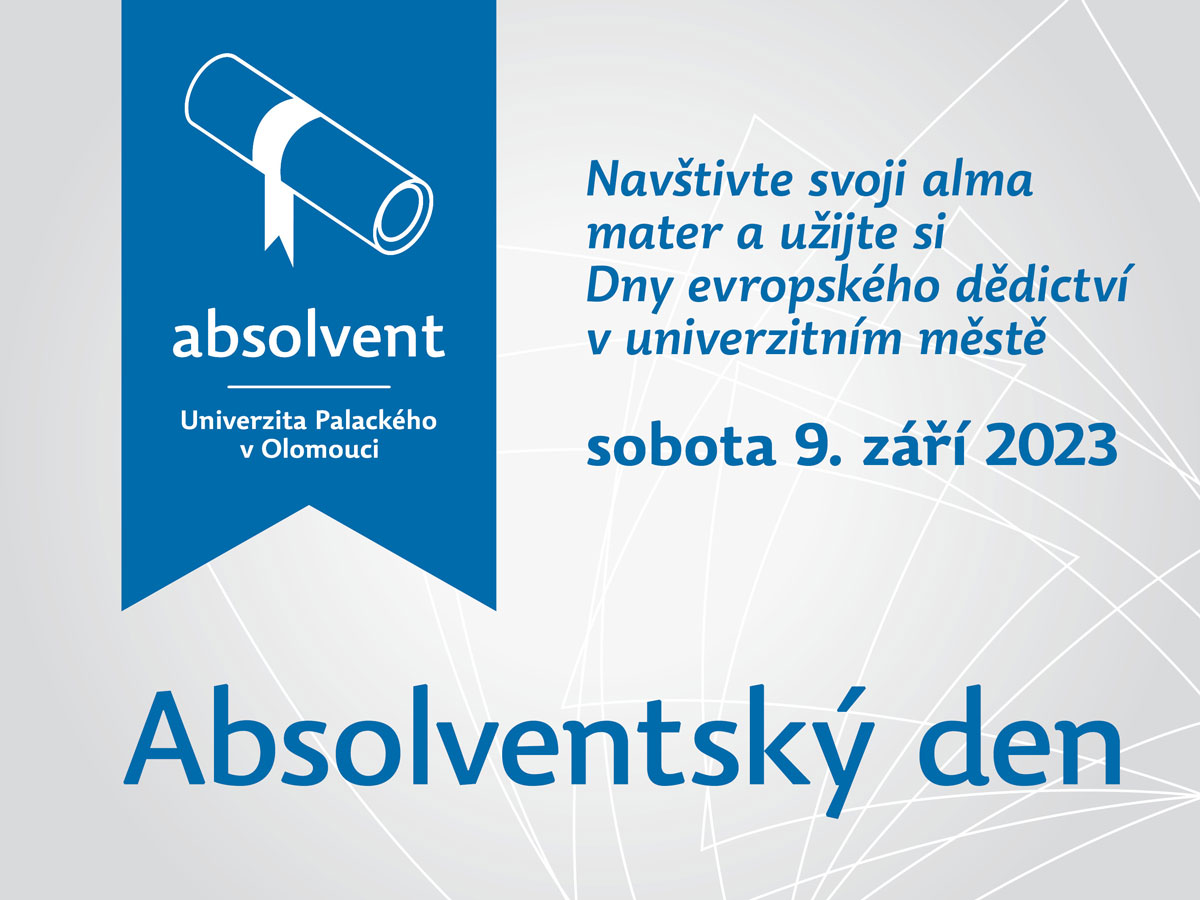 Filozofická fakulta UP zve na Absolventský den, který se koná 9. září 2023: Filozofická fakulta UP